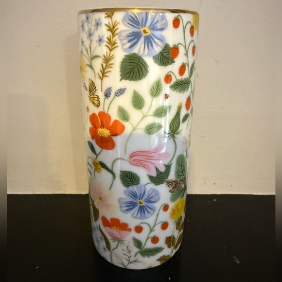 Rifle Paper Co. | Accents | Rifle Paper Co Floral Vase Blue Orange ...